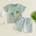 CAUYDY Toddler Baby Boys Outfit Summer Short Sleeve Palm Tree ...