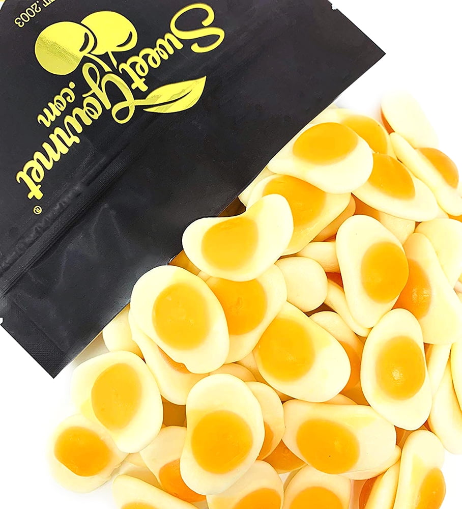 SweetGourmet Gummy Mini Fried Eggs | Vidal Peach Candy Bulk | 2 Pounds ...