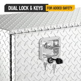TUFFIOM 36 inch Aluminum Truck Toolbox, Dual Lock & Keys, Storage for Pickup, ATV, Trailer ...