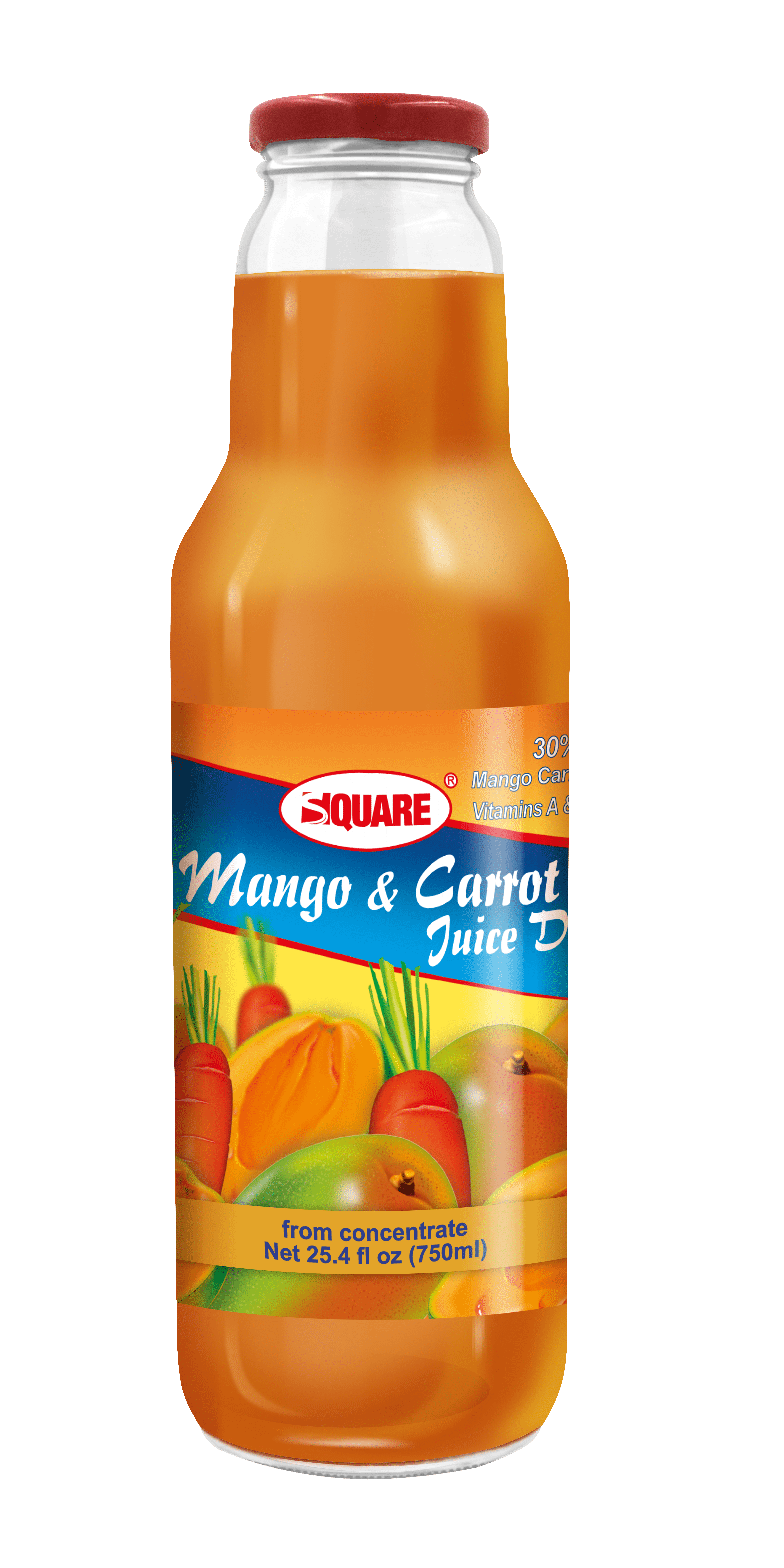 SQUARE Mango & Carrot Juice Drink 750ml - Walmart.com