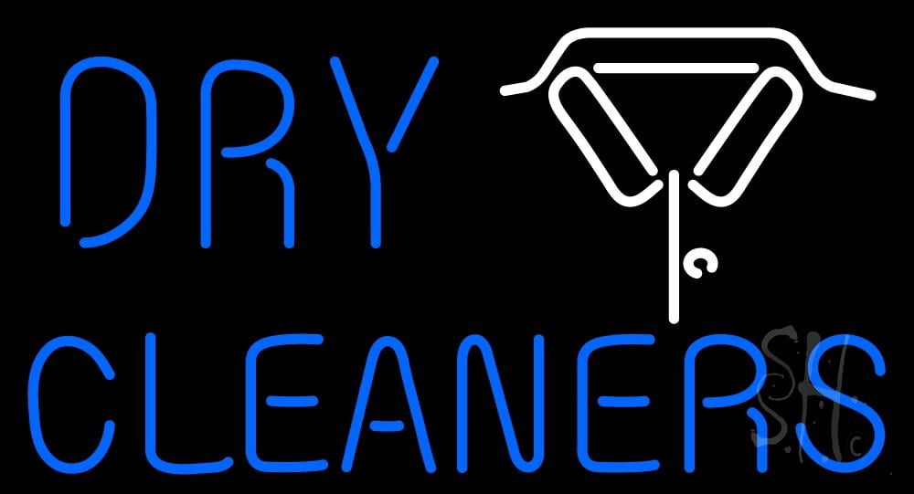 Dry Cleaners With Shirt Logo LED Neon Sign 13" Tall x 24" Wide - inches ...