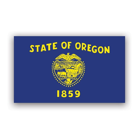 Oregon Flag Sticker Decal - Self Adhesive Vinyl - Weatherproof - Made ...