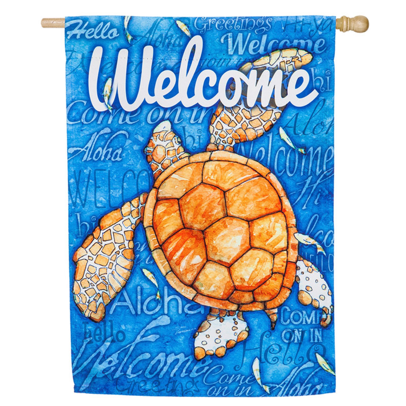 Evergreen Flag Welcome Turtle House Flag - Walmart.com
