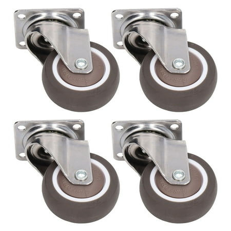 Heavy Duty Plate Casters, Plated 5cm Caster Wheels For Cabinet ...