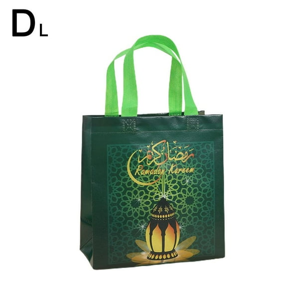 Ramadan Nonwoven Bag Muslim Eid Mubarak Tote Bags Gift Cookie Candy ...