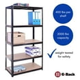 G-Rack - Black 5 Tier Shelf - 2000LB Capacity Garage Shed Storage ...