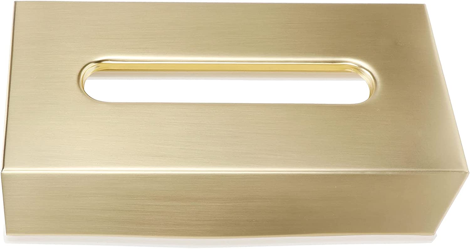 Tissue Box Cover, Stainless Steel Rectangular Tissue Box Holder Gold ...