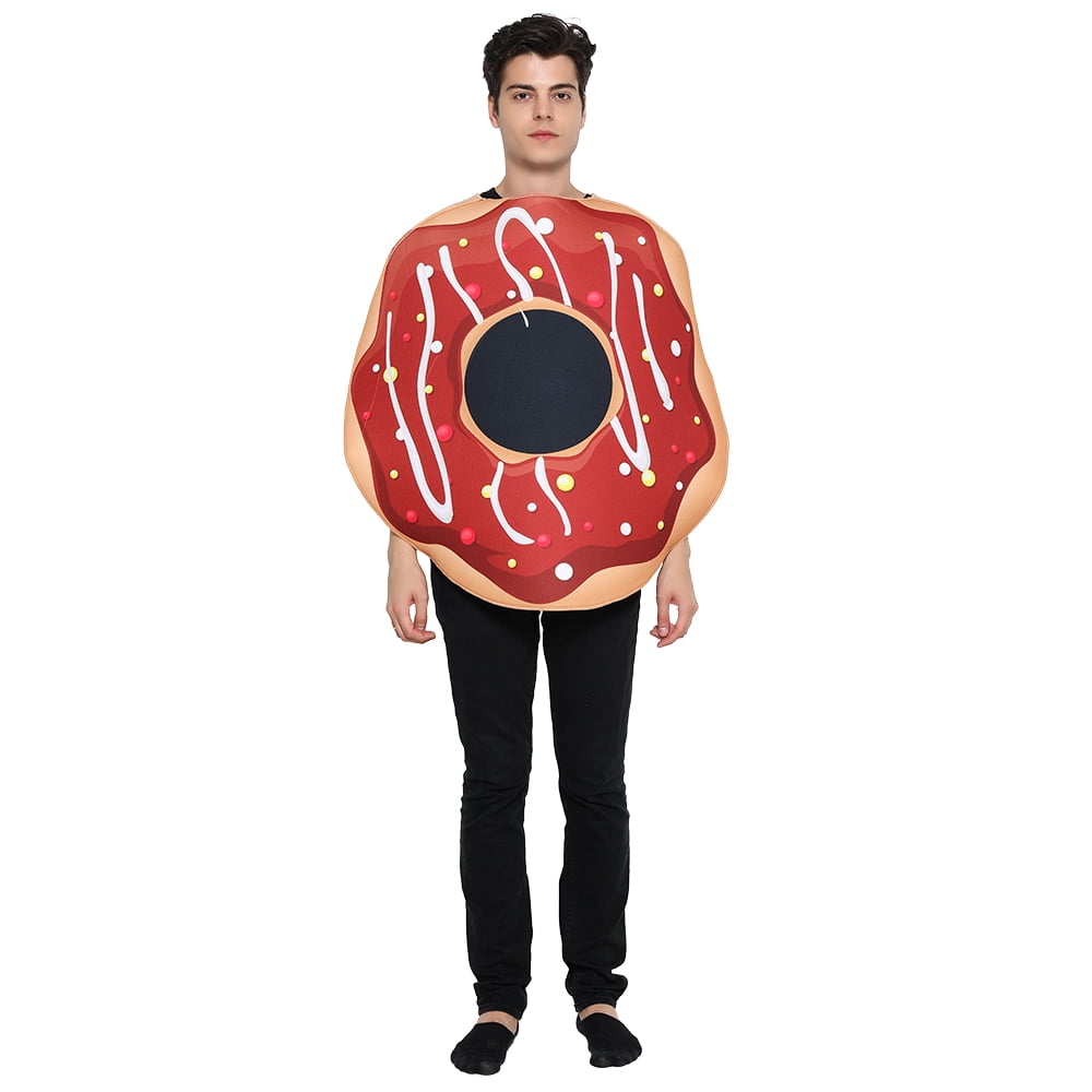 EraSpooky Unisex Cute Chocolate Donut Costume Funny Food Cosplay Outfit ...