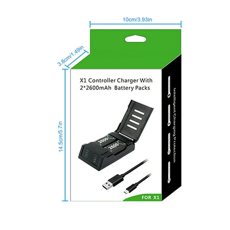 Controller Battery Charger Rechargeable Batteries Pack Travel LED with ...