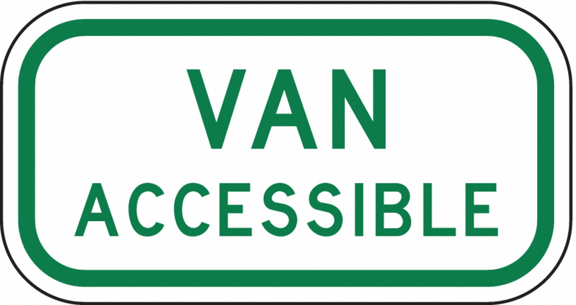 Lyle Van Accessible Parking Sign,6" x 12" R7-8A-12HA - Walmart.com