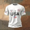 Bibifish Mens T-Shirt Novelty Graphic USA 250th Print Crew Neck Short ...