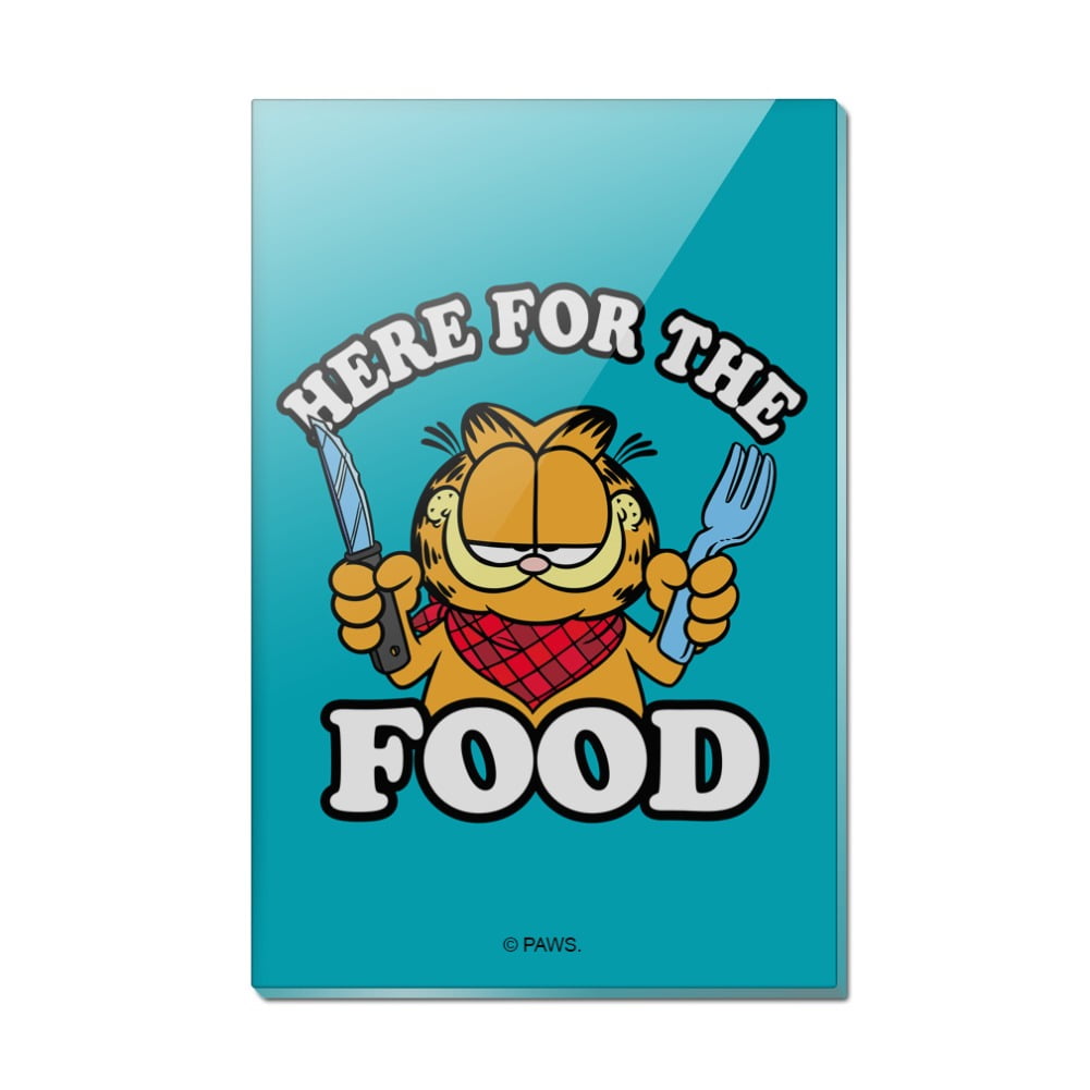 Garfield Here for the Food Rectangle Acrylic Fridge Refrigerator Magnet ...