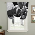Abstract Grey Tie Up Curtains for Window, Thermal Insulated Balloon ...