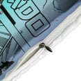 Anime Samurai Themed 3-Piece Bedding Set, Teal & Black Manga Print ...