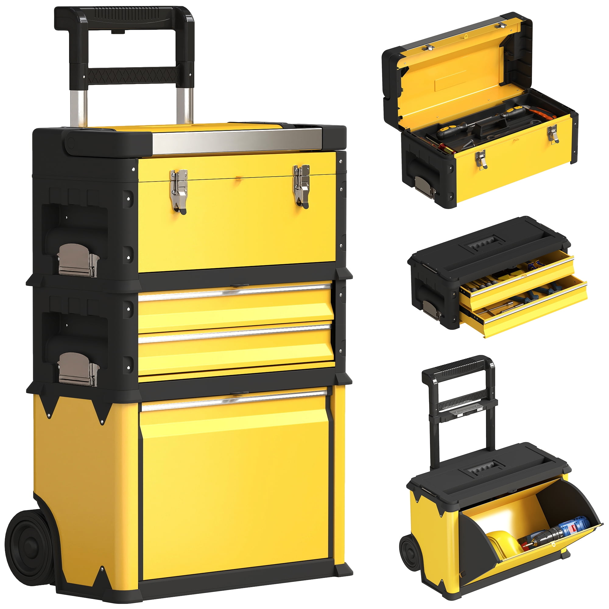 Click here for Homcom 3-In-1 Tool Box Storage System  Stackable S... prices