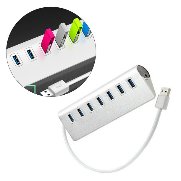 HUB USB 3.0 Hugo Divisores de 7 puertos Adaptador de 5 V HDD móvil | Bodega Aurrera en línea