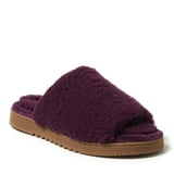 Dearfoams Cozy Comfort Women's Teddy Pile Open Toe Scuff Slippers ...