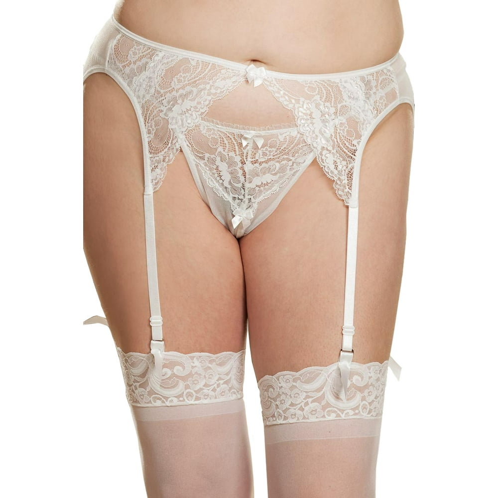 Shirley Of Hollywood Plus Size Lace Garter Belt Lingerie Walmart