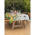 52x70 Tablecloth Rectangle, Yellow Daisy Gnomes Outdoor Tablecloth with ...