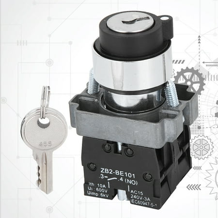 Key Lock Switch, Oxidation Resistance 2 Positions Key Lock Switch, ZB2 ...