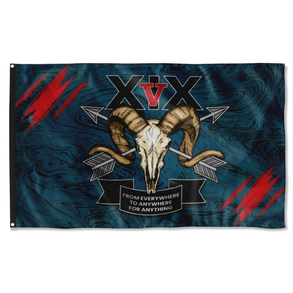 Cayyon 19th Sfg A Skull Flag 3x5Feet Military Banner with 2 Brass ...
