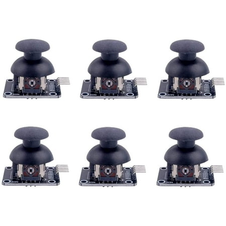 6Pcs PS2 Joystick Sensor Game Controller XY Dual-axis Joystick Breakout Module Compatible with ...