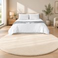 Fluffy Washable Round Shaggy Area Rug Carpet for Living Room, Bedroom ...