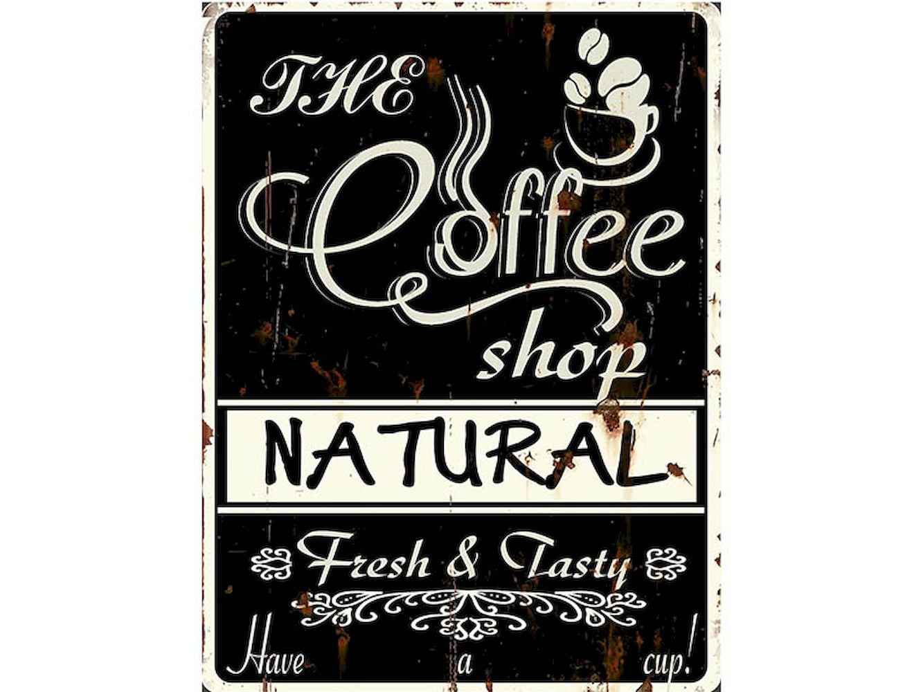 "Coffee Shop" Metal Sign - Walmart.com