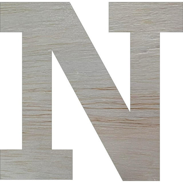 Wooden Block Letters, Unfinished 18'' Rockwell N, Craft - Walmart.com