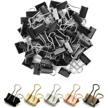 Business Source Small Binder Clips - Steel, Zinc, Black, 40 Pack for ...