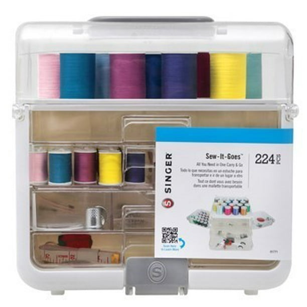 Singer Sew It Goes, 224 Pc Essentials Sewing Kit in Storage Case ...
