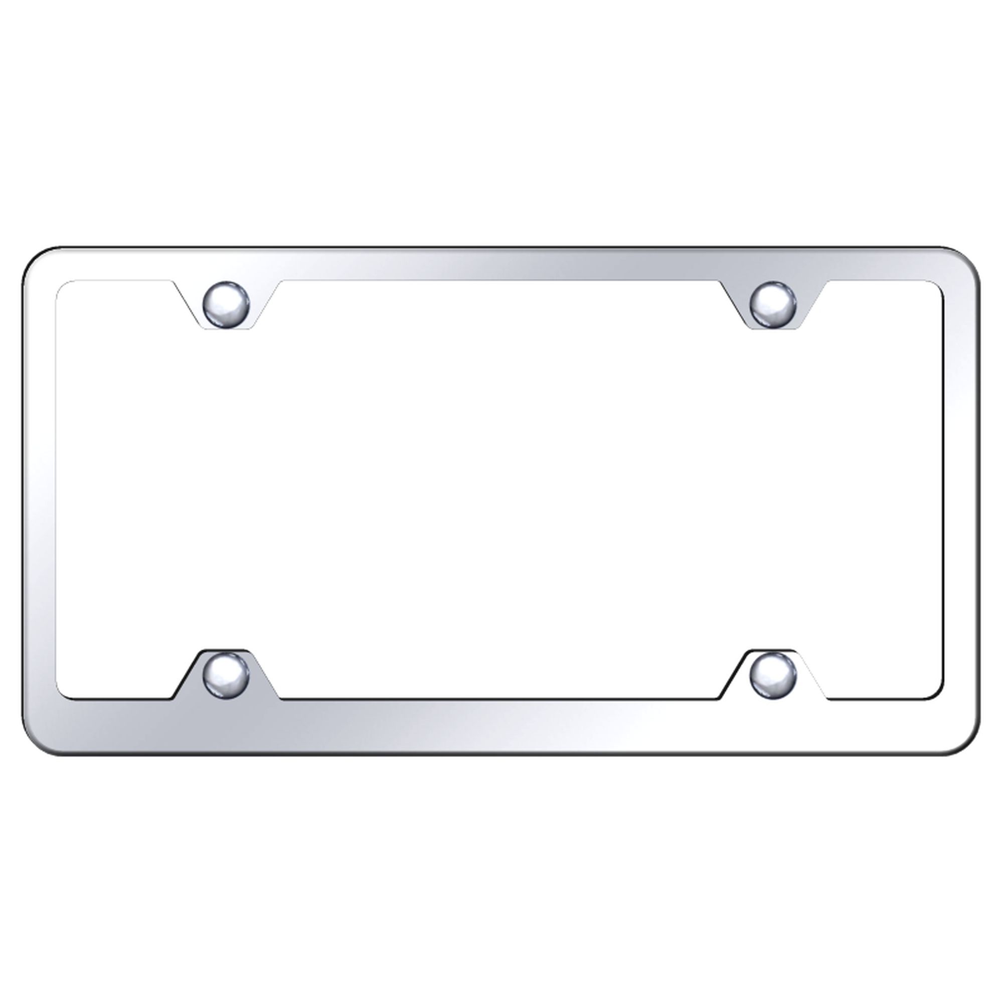 Plain Laser Etched Logo Stainless Steel Wide Body License Plate Frame ...