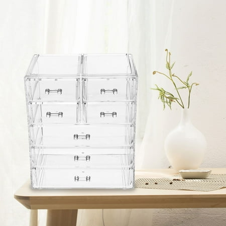 Transparent Dressing Table Organizer Cosmetics Storage Box 5-layer 7 ...