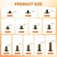 135 Sets Bronze Chicago Screws Leather Rivets Kit, 9 Sizes (M5*4,5,6,7 ...