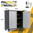 GangMei Metal Garage Tool Chest Cabinet with 2 Doors on Wheels in Gray - Walmart.com