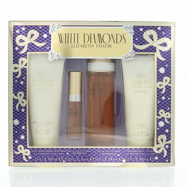Elizabeth Taylor White Diamonds Gardenia Perfume, 4 Piece Women's Gift ...