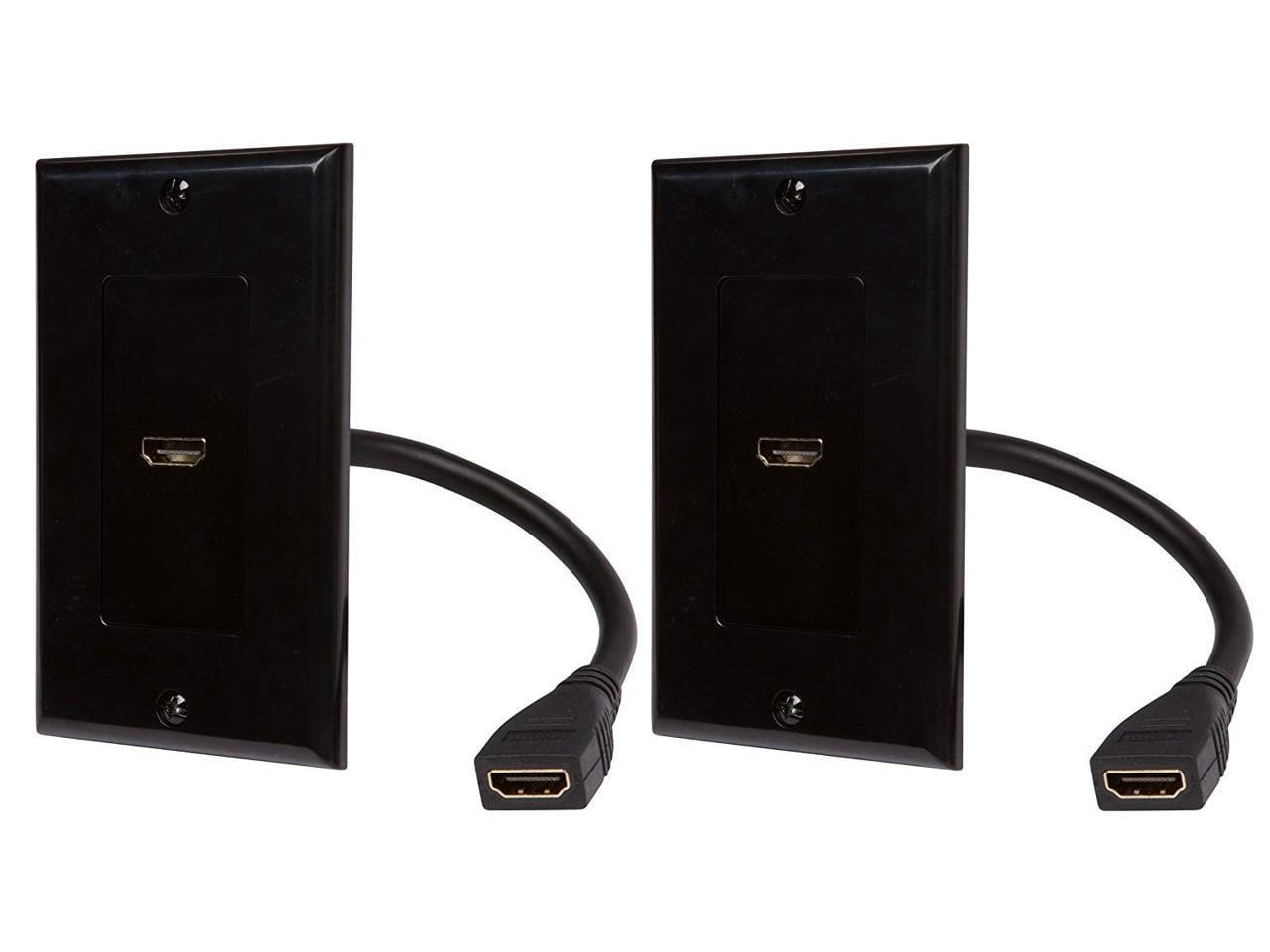 Buyer's Point HDMI Wall Plate with 6-Inch Pigtail Built-In Flexible Hi ...