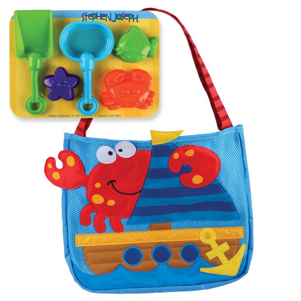Beach Totes W/Sand Toy Play Set, Nautical / Crab - Walmart.com
