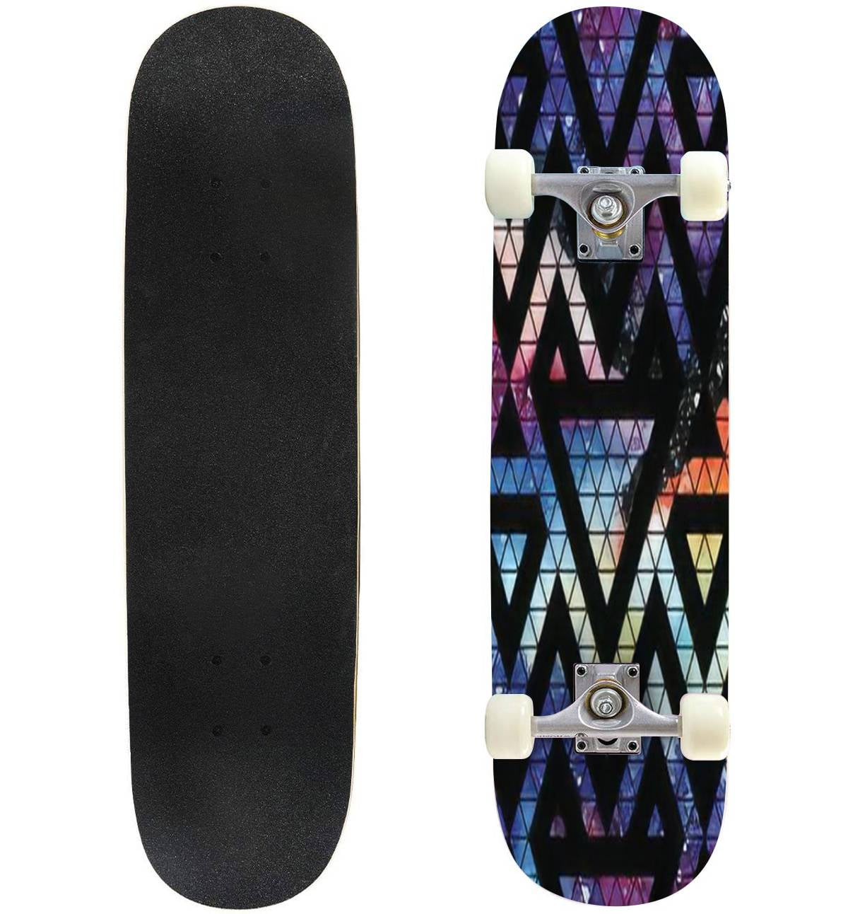 Galaxy seamless with triangles and geometric shapes Outdoor Skateboard ...