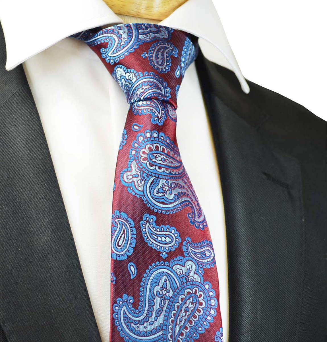 Fashionable Tango Red and Blue Paisley Men's Ties - Walmart.com