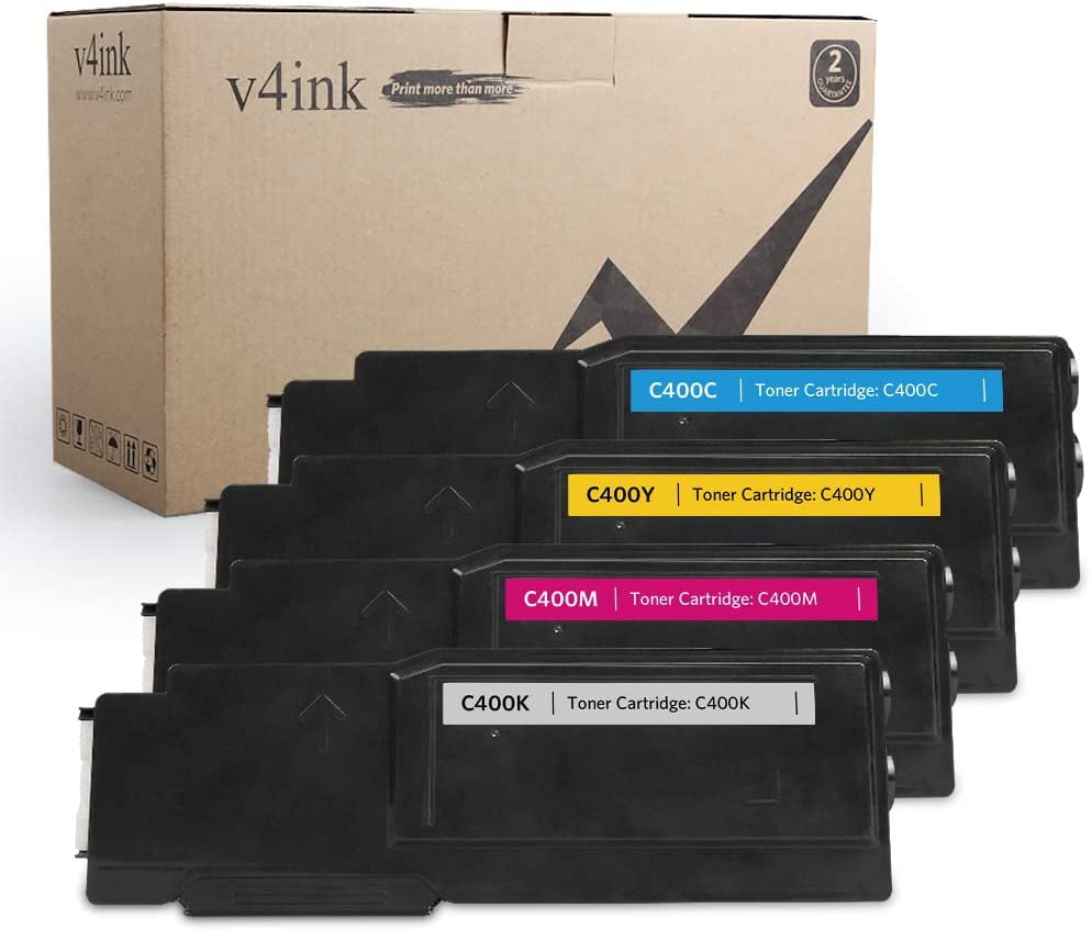 V4INK Compatible Toner Cartridge Replacement for Xerox C400 C 400 (KCMY ...