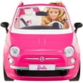 Barbie Fiat 500 Pink Convertible Car and Fashion Doll Playset - Kids ...