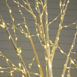 Nearly Natural 8ft. Pre-Lit Artificial White Birch Tree with 500 Warm ...