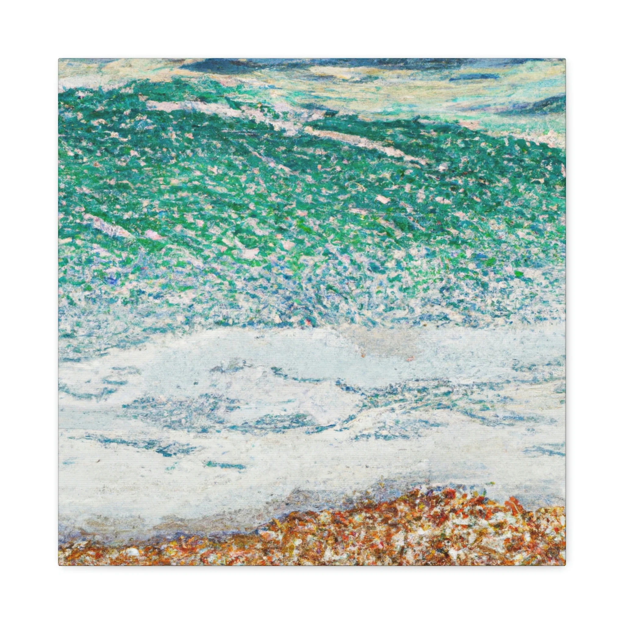 Beaches in Pointillism - Canvas - Walmart.com