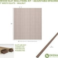 Ekena Millwork 94"H x 1/4"T Adjustable Wood Slat Wall Panel Kit w/ 1"W ...