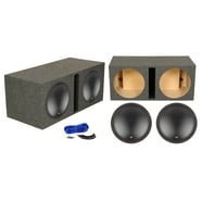 (2) MTX 3512-04S 12" 1200w Shallow Subwoofers+Sealed Slim Box+Amplifier ...