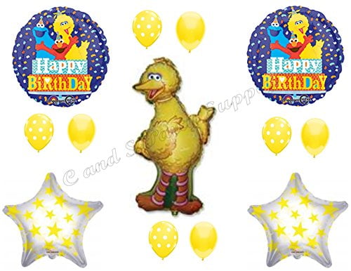 NEW!! BIG BIRD Birthday party Balloons Decorations Sesame Street ...