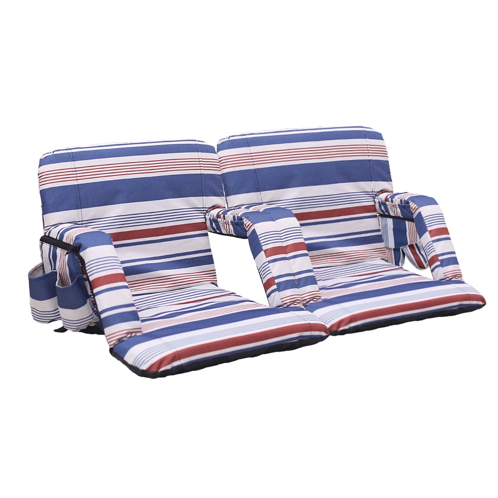 Seamander Large Size Foldable Stadium Seat Chair for Bleacher Padded ...