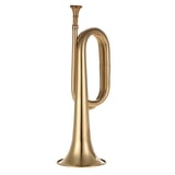 Muslady B Flat Bugle Call Trumpet Brass Cavalry Horn with Mouthpiece ...