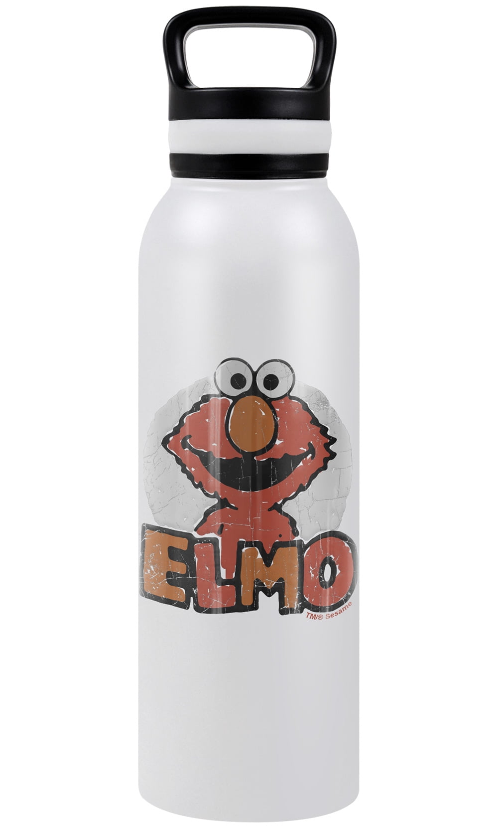 Sesame Street Official Elmo Name 24 oz Insulated Canteen Water Bottle ...